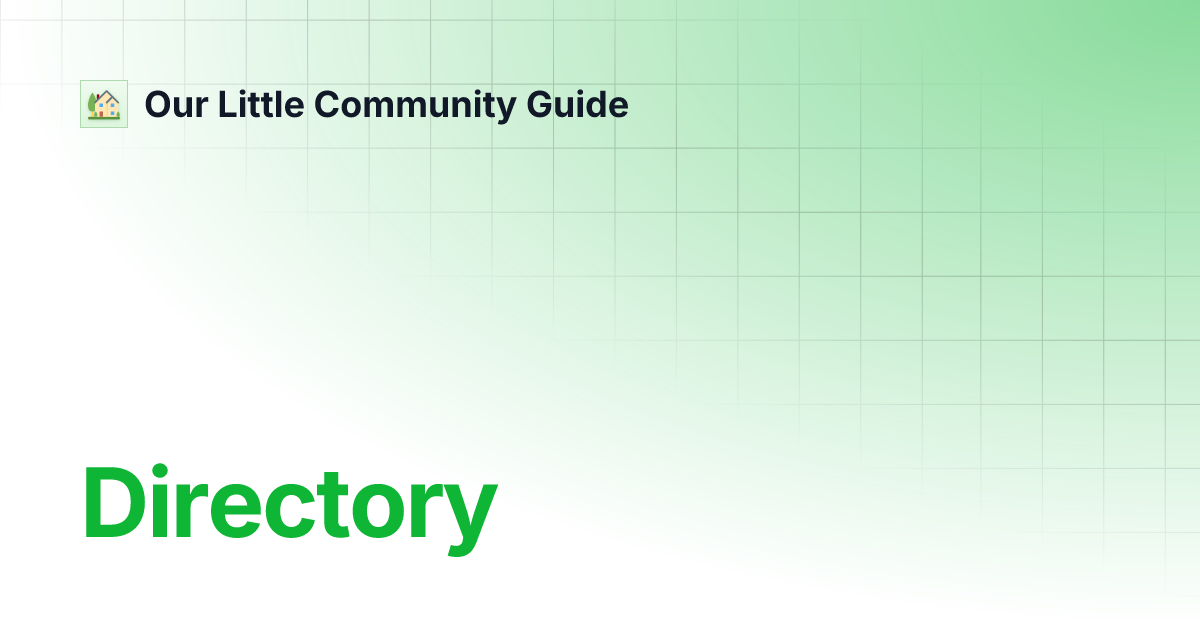 Directory | Our Little Community Guide